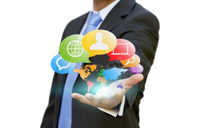 Businessman Multimedia Concept Stock Illustration - Illustration of ...