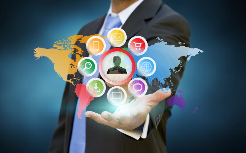 Businessman Multimedia Concept Stock Illustration - Illustration of ...