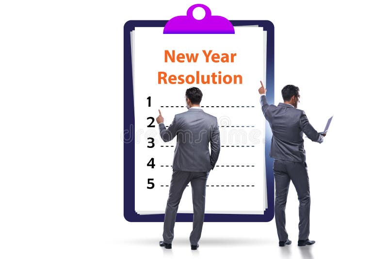 Businessman in New Year Resolution Concept Stock Image - Image of ...