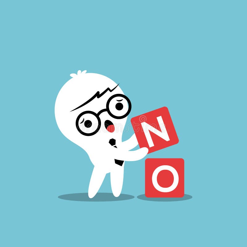 Cartoon Man Saying No Stock Illustrations – 67 Cartoon Man Saying No ...