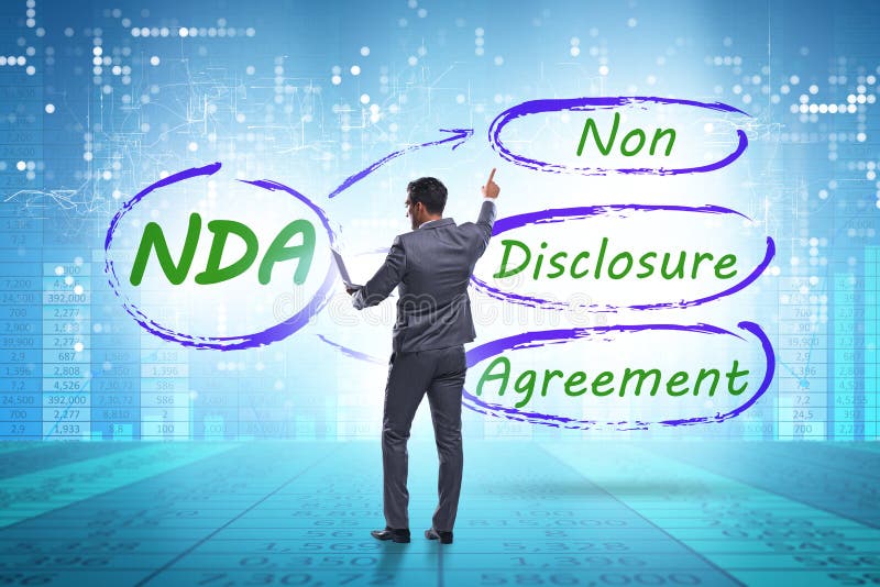 Businessman in Non-disclosure Agreement Concept Stock Image - Image of ...