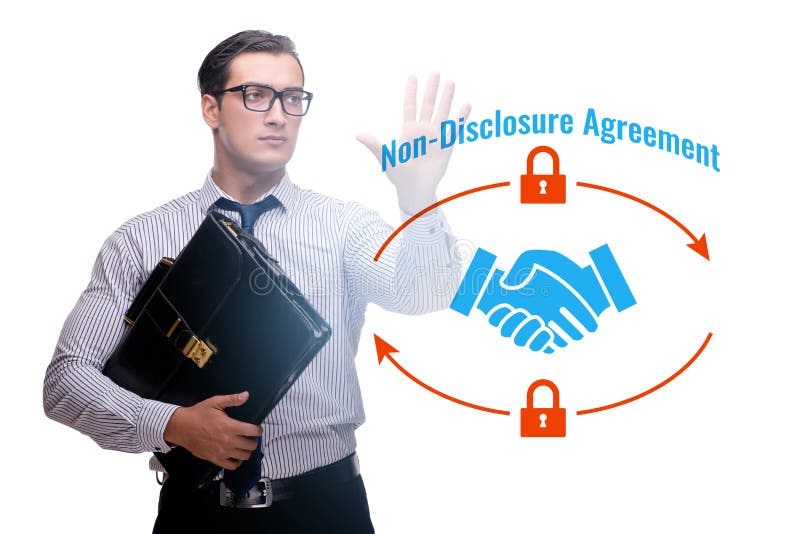 Businessman in Non Disclosure Agreement Concept Stock Image - Image of ...