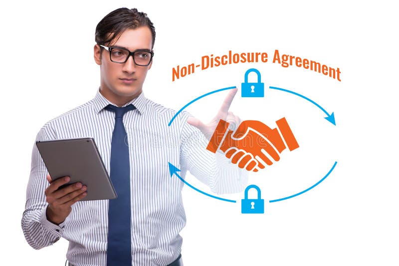 Businessman in Non Disclosure Agreement Concept Stock Image - Image of ...