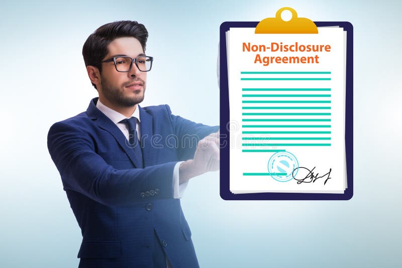 Businessman in Non Disclosure Agreement Concept Stock Image - Image of ...