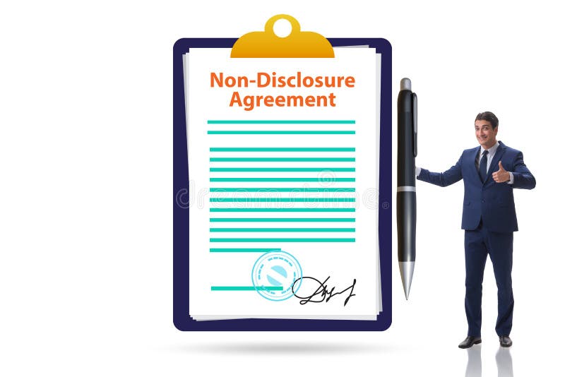 Businessman in Non-disclosure Agreement Concept Stock Photo - Image of ...