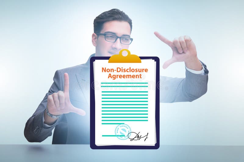 Businessman in Non Disclosure Agreement Concept Stock Image - Image of ...