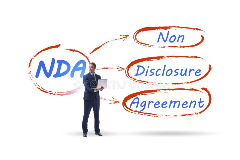 Businessman in Non-disclosure Agreement Concept Stock Image - Image of ...