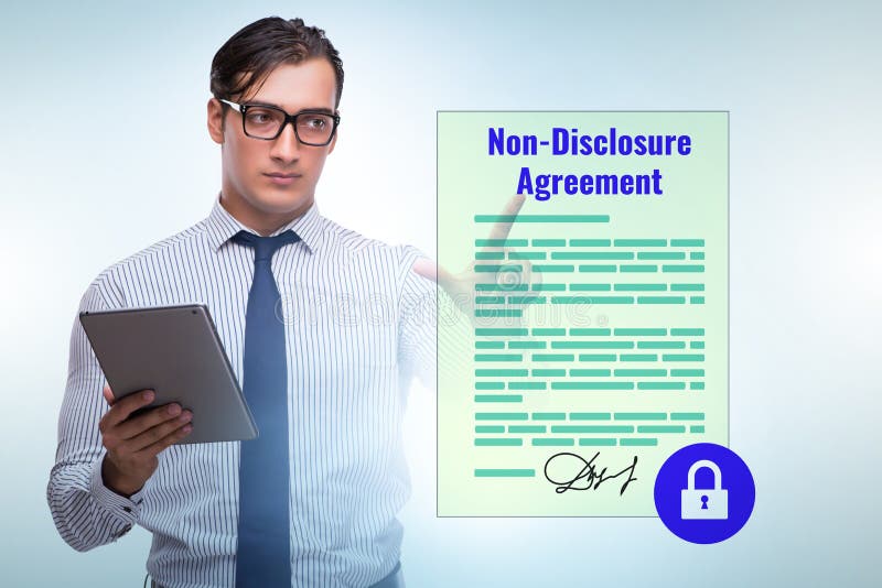 Businessman in Non Disclosure Agreement Concept Stock Image - Image of ...