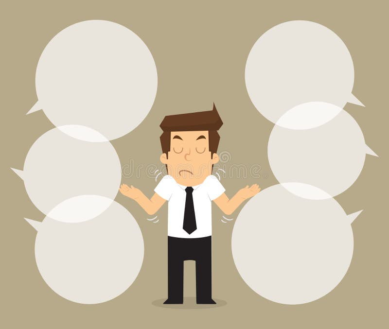 Businessman Not Interested Comment Stock Vector - Illustration of ...