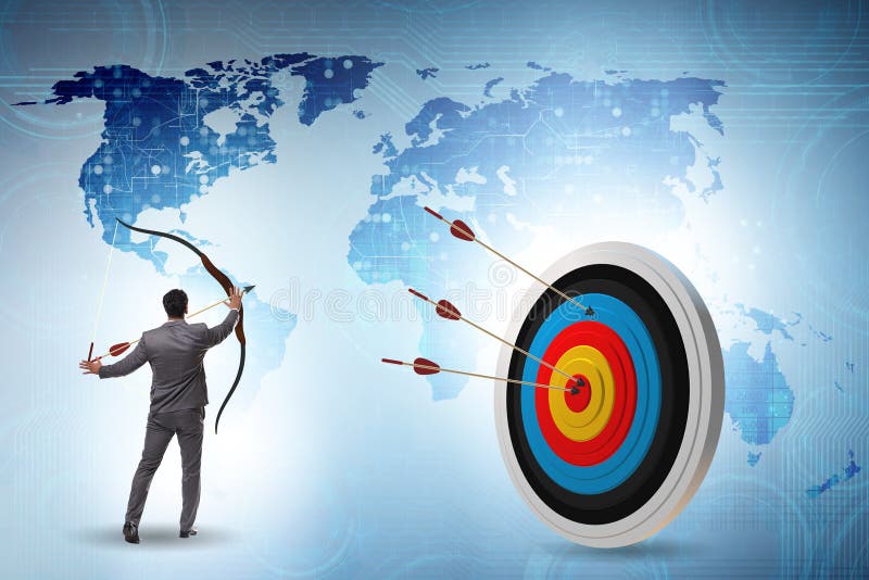 Businessman in Objective Setting Concept Stock Image - Image of ...