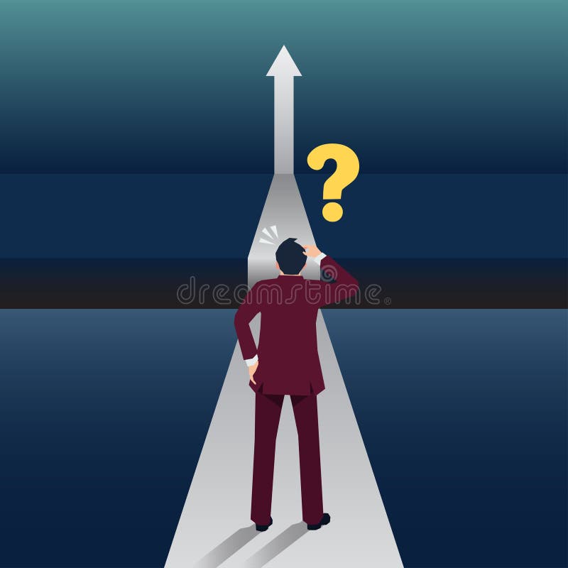 Businessman with Obstacle for Level Up Design Vector Illustration Stock ...