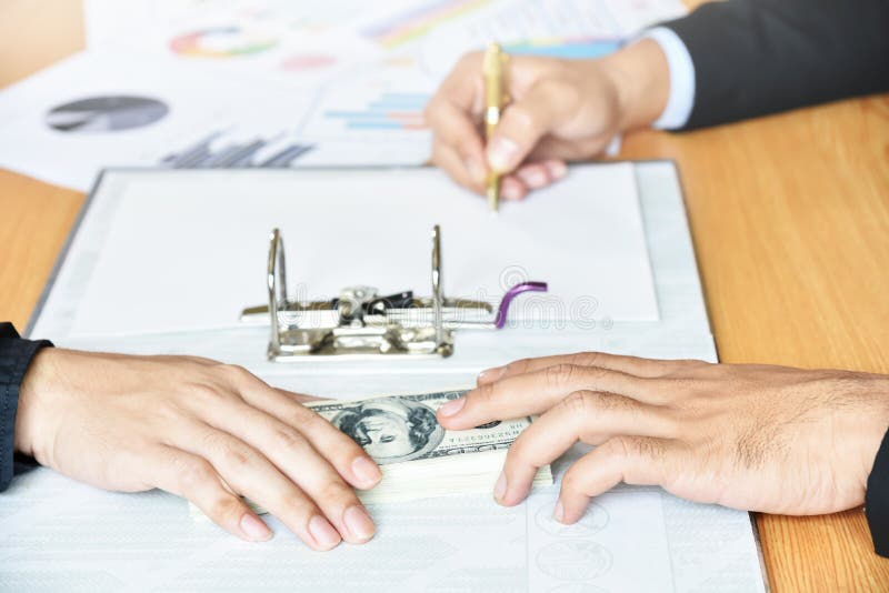 Venality, Bribe, Corruption Concept. Stock Image - Image of giving ...
