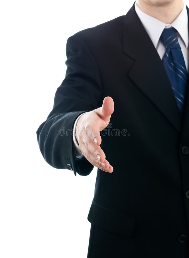 Businessman Offering Hand for Handshake Stock Image - Image of ...