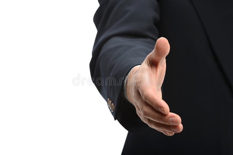 Businessman Offering Handshake Stock Image - Image of offering, person ...