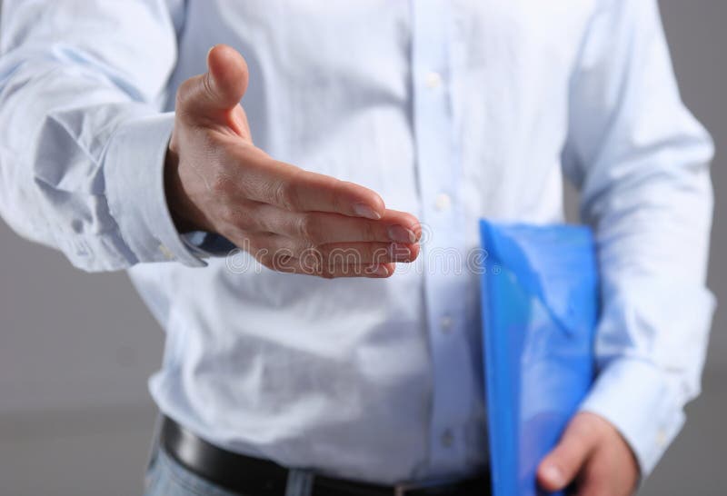Businessman Offering His Hand for Handshake Stock Photo - Image of ...