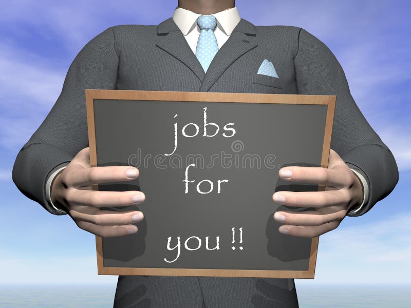 Businessman Offering Job - 3D Render Stock Illustration - Illustration ...