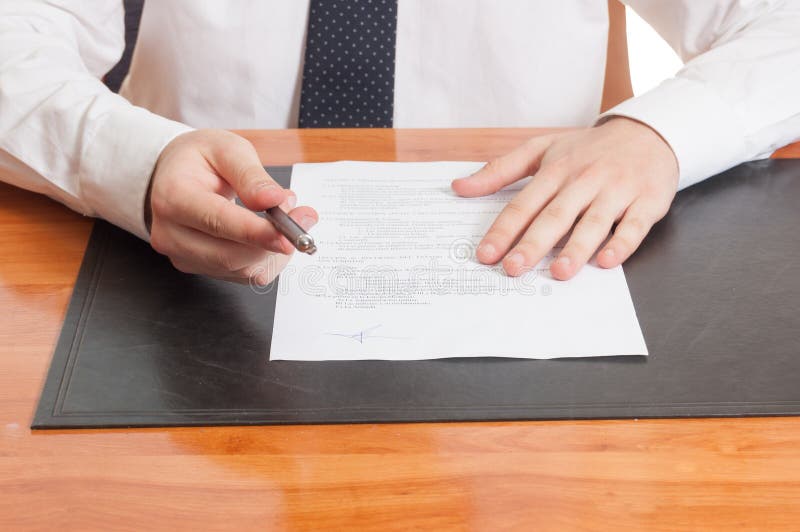 Businessman Signing Documents Stock Photo - Image of document, human ...