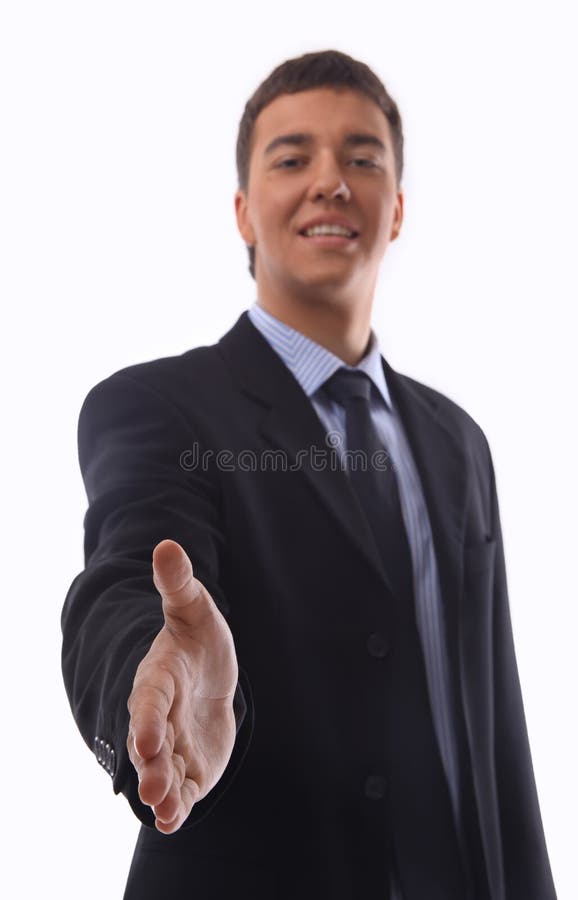 Businessman Offering To Shake Your Hand Stock Photo - Image of friendly ...