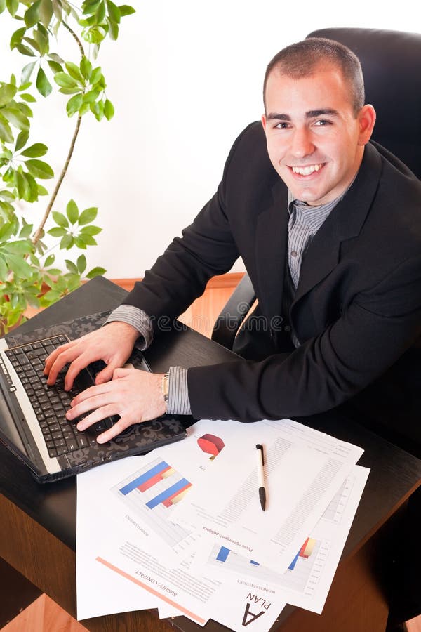 Businessman in office stock photo. Image of business - 13982646