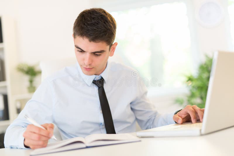 Businessman in Office stock image. Image of working, busy - 66792415