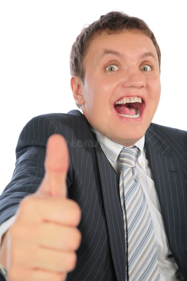 Businessman with Ok Gesture Stock Image - Image of cheerful, person ...