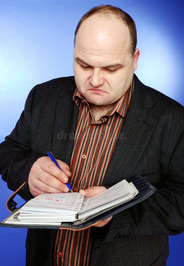 Businessman with organizer stock photo. Image of busy - 13420652