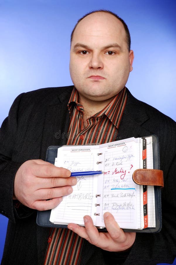 Businessman with organizer stock image. Image of achievement - 13420665