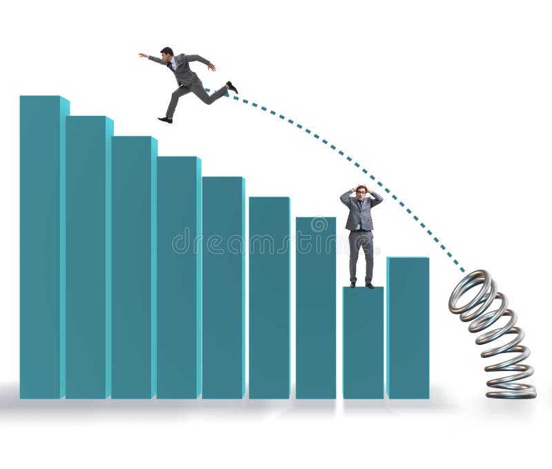 Businessman Outperforming His Competition Jumping Over Stock Photo ...