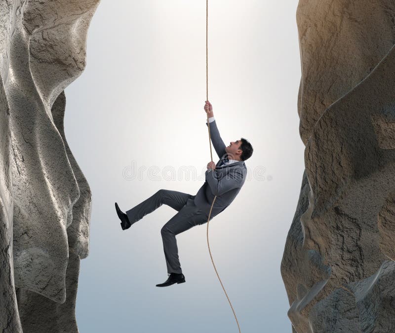 Businessman Overcoming Challenges in Business Concept Stock Image ...