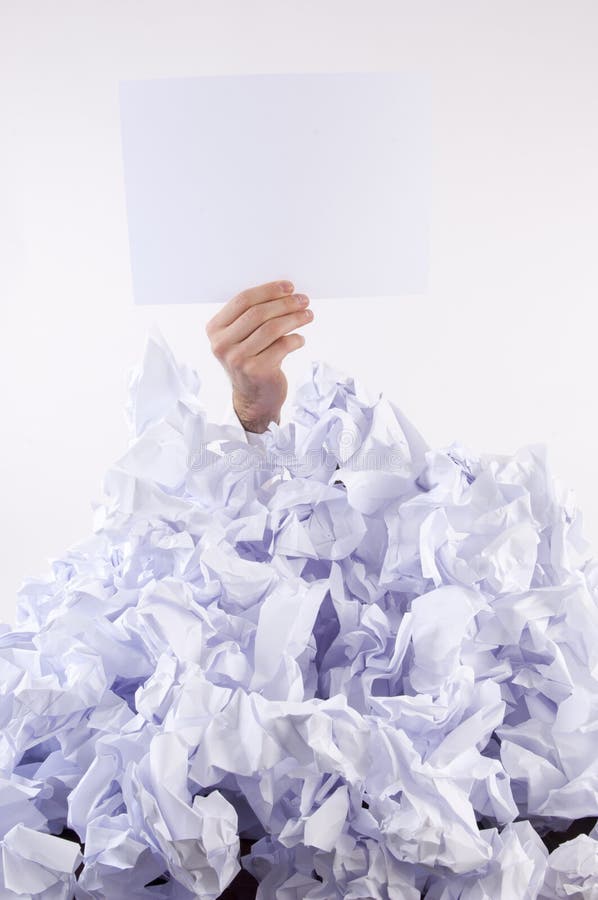 Businessman Overwhelmed by Paper Stock Photo - Image of human ...