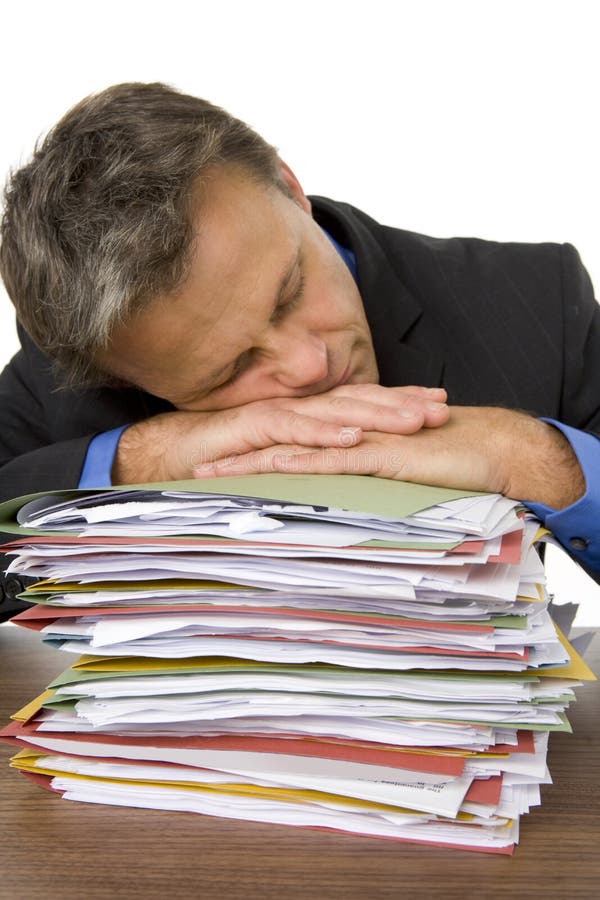 Businessman Overwhelmed by Paperwork Stock Image - Image of paperwork ...