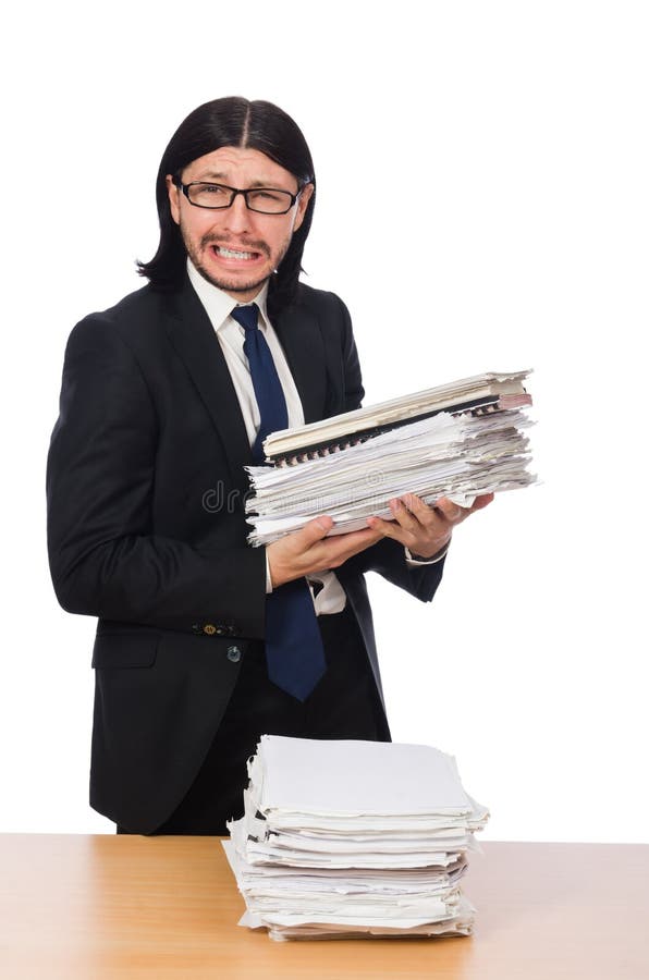 Businessman Overwhelmed and Stressed from Stock Photo - Image of ...