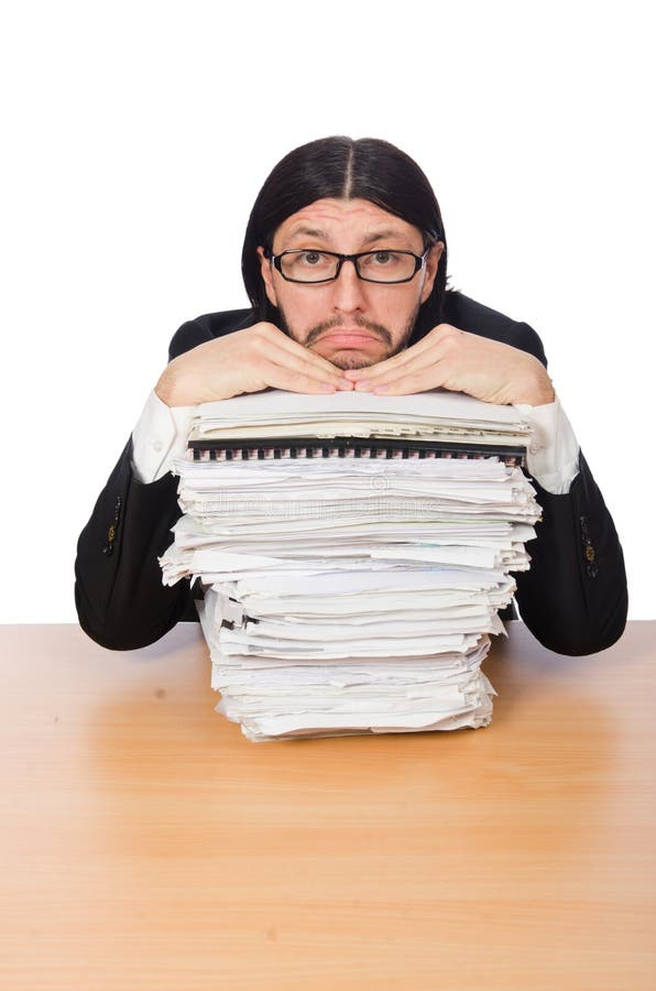 Businessman overwhelmed stock image. Image of executive - 58143051