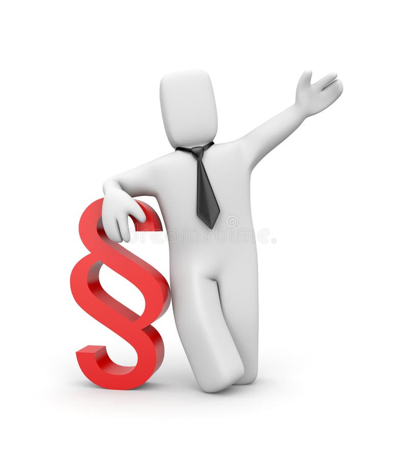 Businessman with Paragraph Symbol Stock Illustration - Illustration of ...