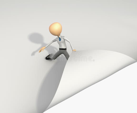 Businessman Peeling Back Paper Stock Illustration - Illustration of ...