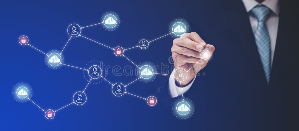 Businessman Pen Touch Key Connect Stock Photos - Free & Royalty-Free ...