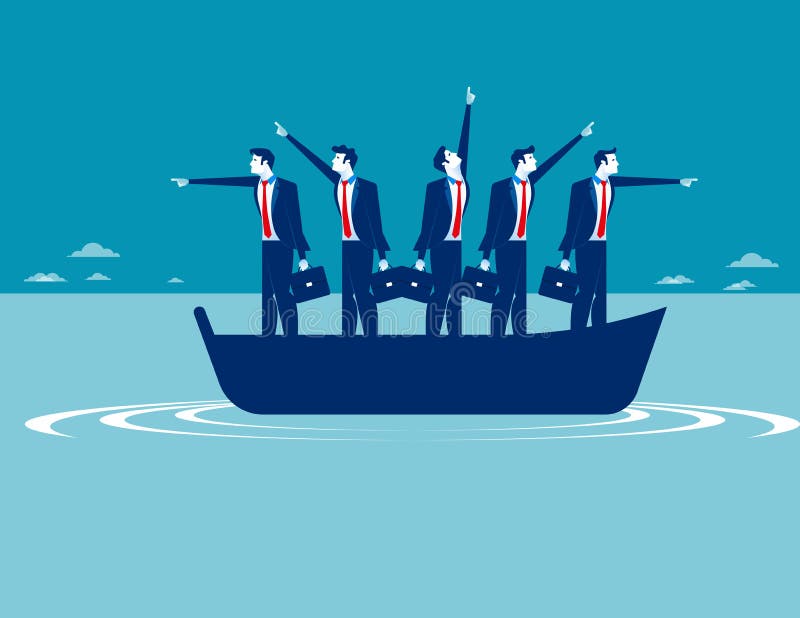 Businessman People Pointing in Different Directions. Concept Stock ...