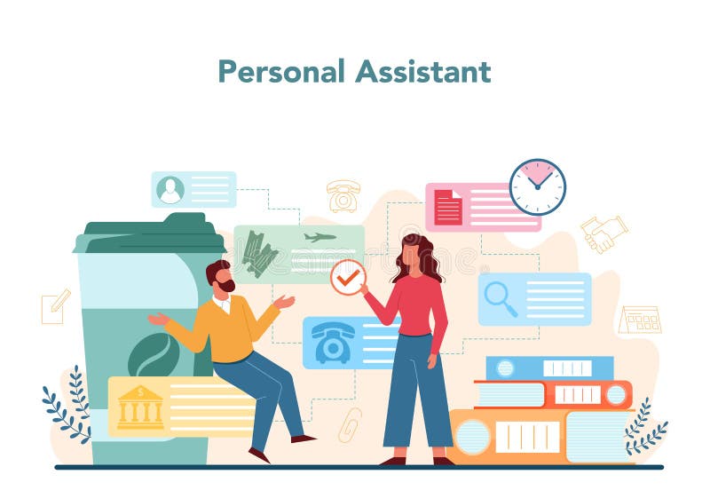 Businessman Personal Assistant Concept. Professional Help and Support ...