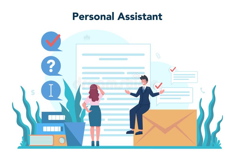Businessman Personal Assistant Concept. Professional Help and Support ...