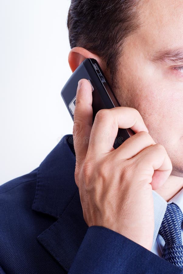 Businessman on phone stock photo. Image of serious, technology - 11579154