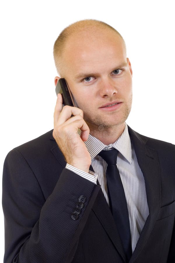 Businessman on Phone stock image. Image of handsome, telecommunications ...