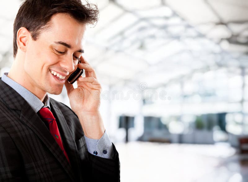Businessman phone stock image. Image of manager, business - 19541489