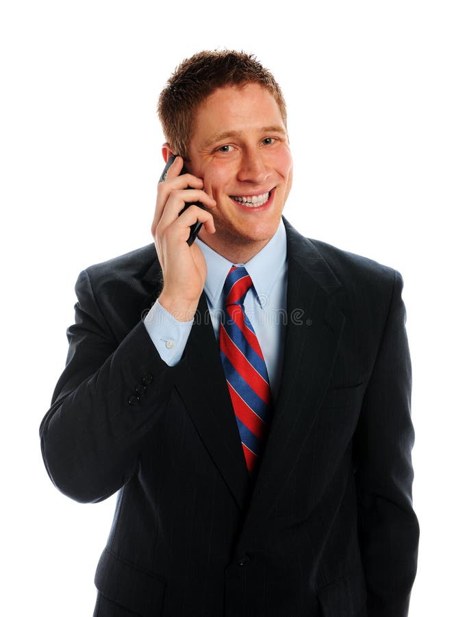 Businessman on Phone stock image. Image of cell, holding - 23435177