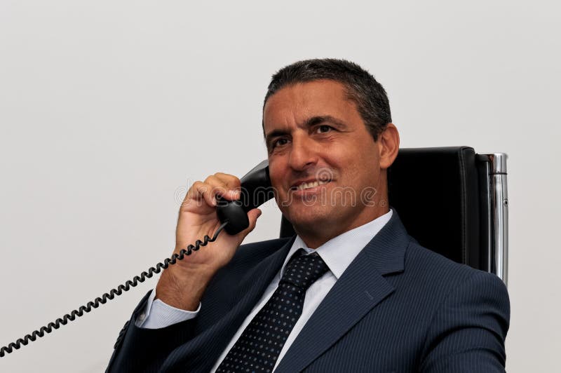 Businessman on phone stock photo. Image of finance, agents - 26227938