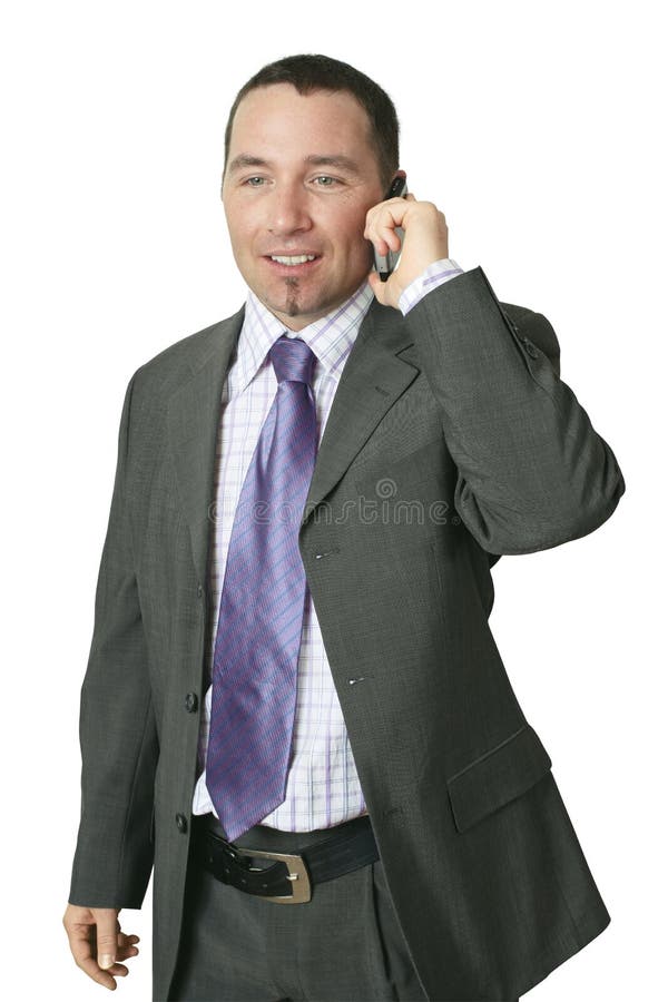 Businessman on the phone stock image. Image of cellphone - 7869125