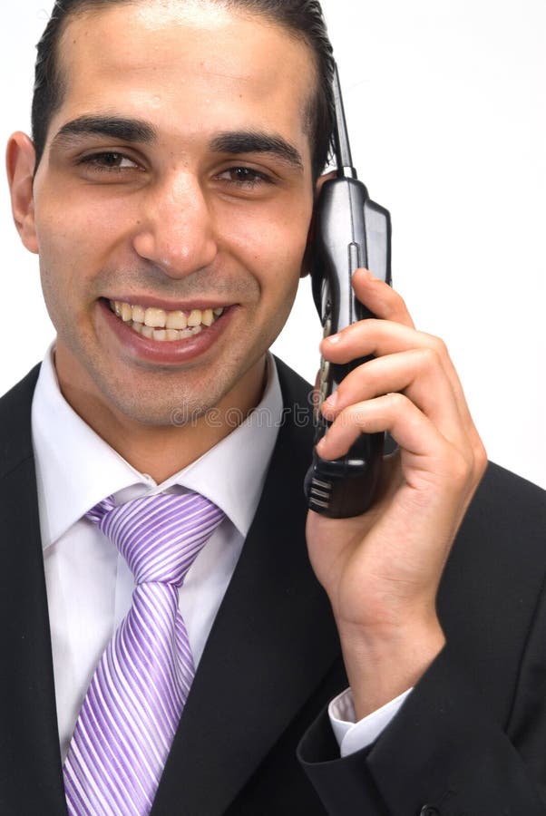 Businessman on the phone stock image. Image of news, modern - 874027