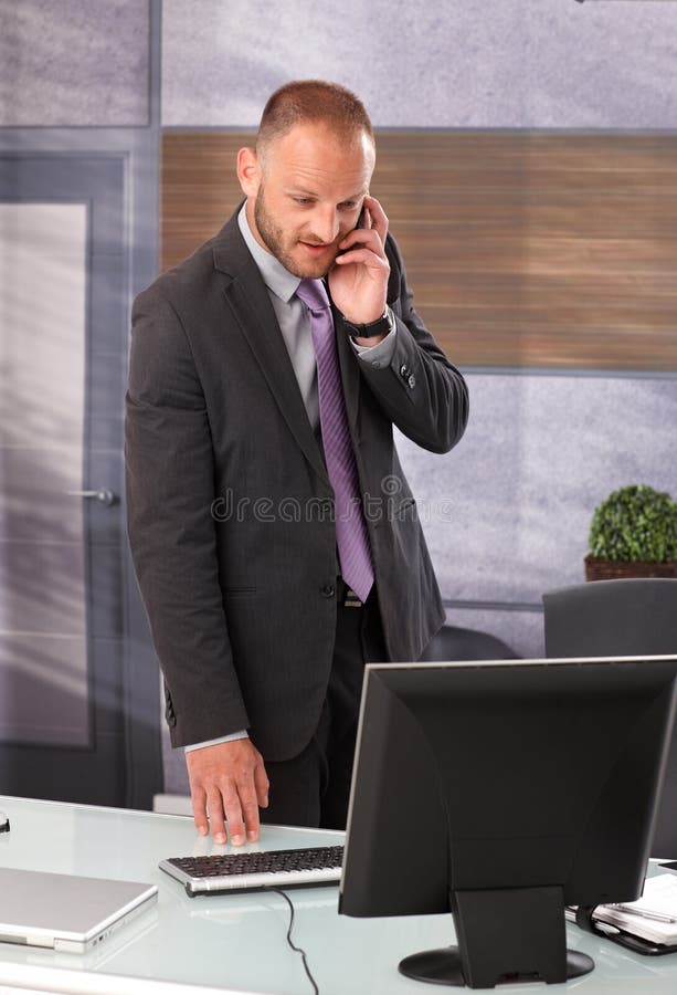 Businessman on phone call stock image. Image of business - 40569517
