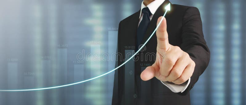 Businessman Plan Graph Growth and Increase of Chart Stock Image - Image ...