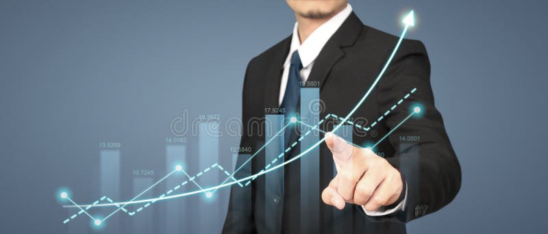 Businessman Plan Graph Growth and Increase of Chart Stock Photo - Image ...