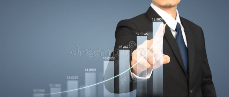 Businessman Plan Graph Growth and Increase of Chart Stock Image - Image ...
